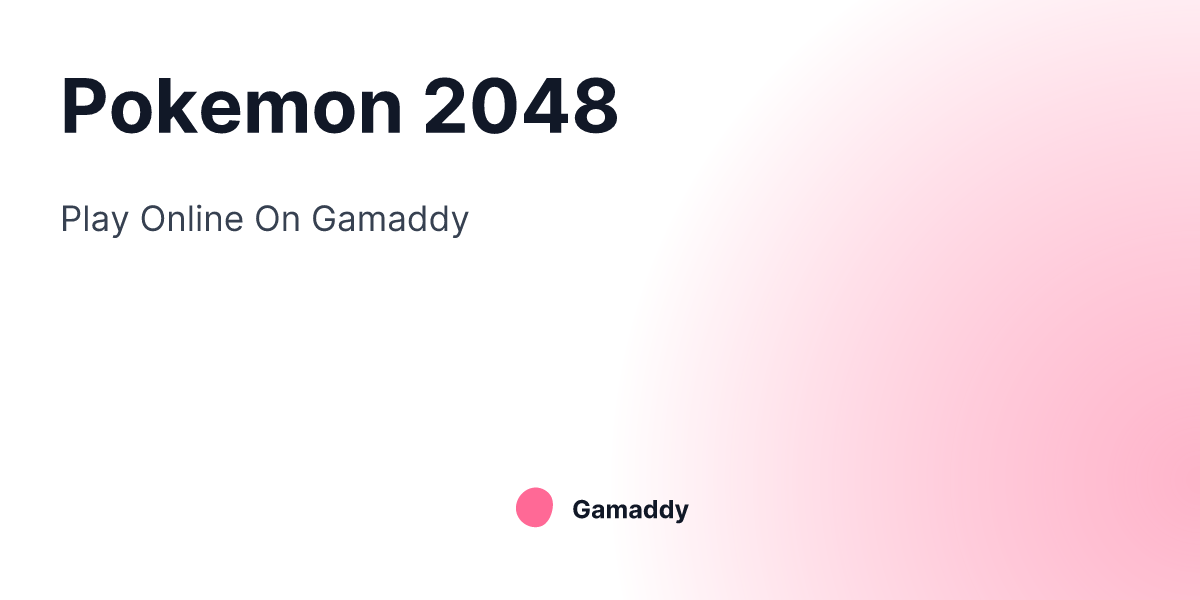 Pokemon 2048 - Play Online on Gamaddy
